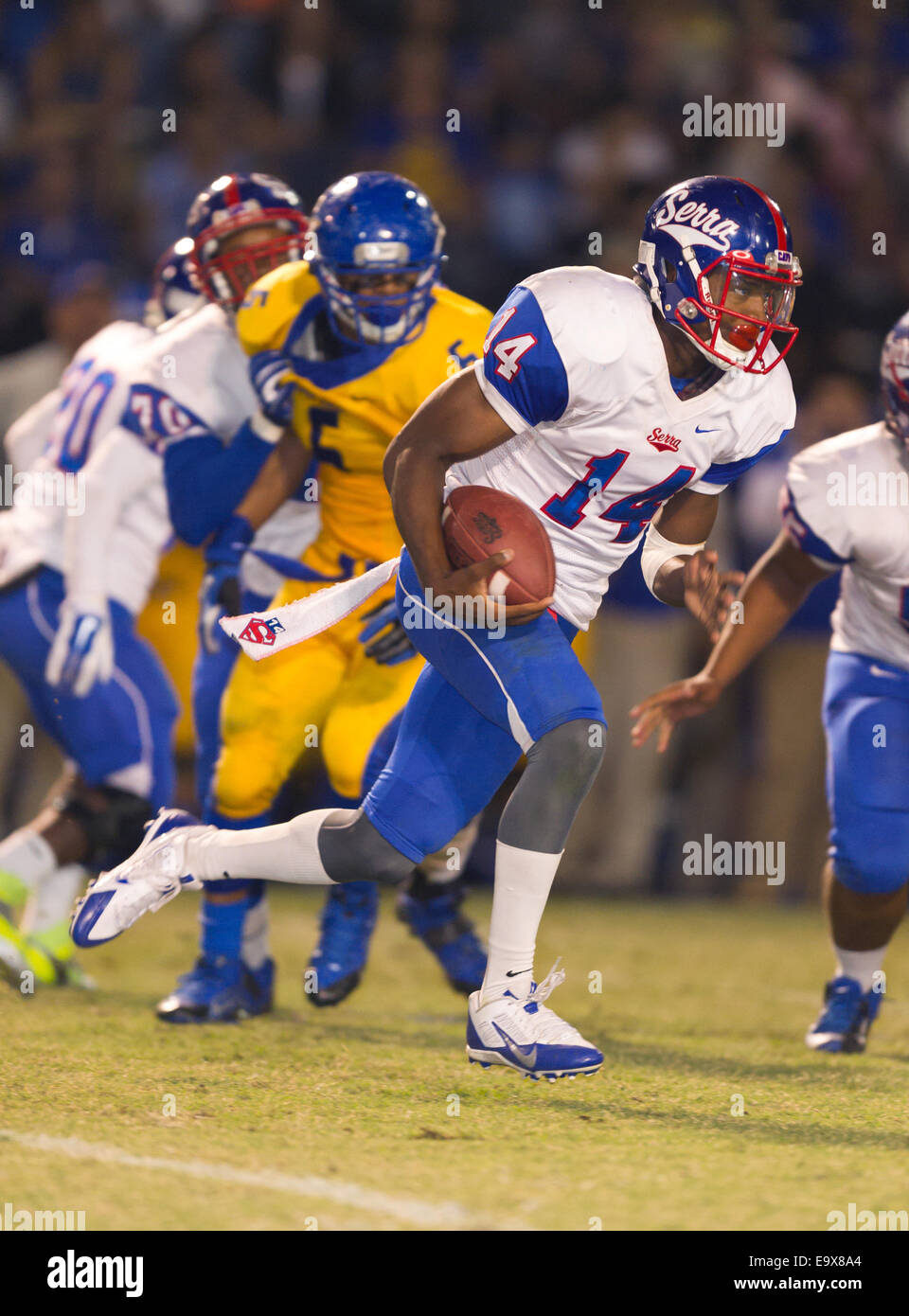 October 4, 2014, La Puente, CA.Gardena Serra cavaliers quarterback (14 ...