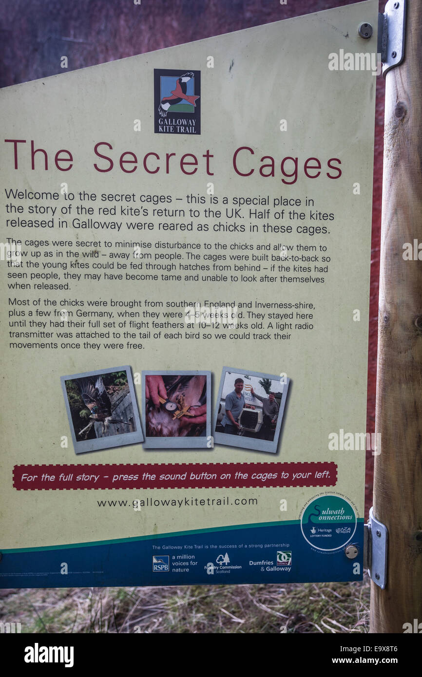 Information Sign about the Secret Cages at Bennan Forest In Dumfries ...