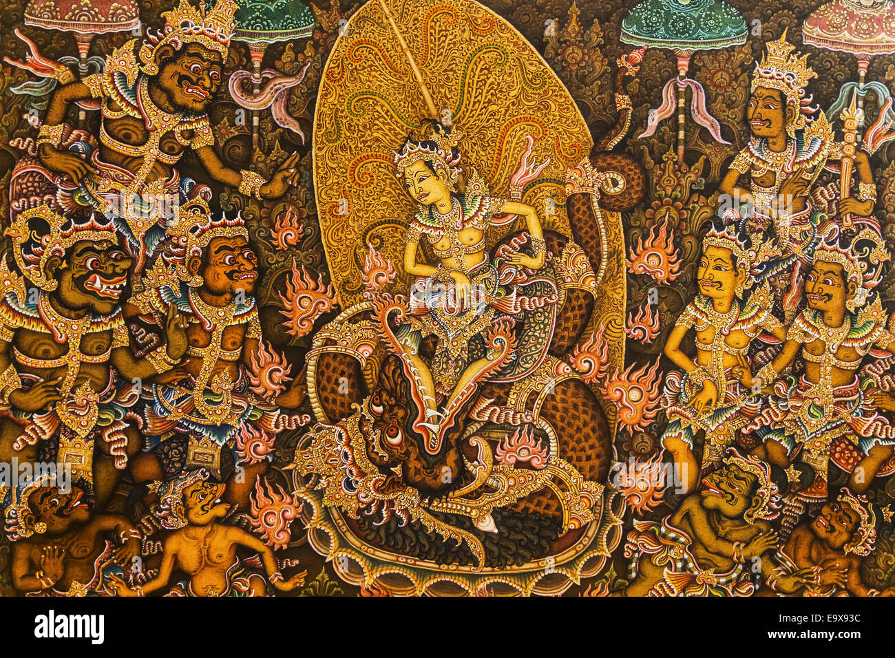 Semara and Ratih, painting by Ketut Mandra on display at the Museum ...