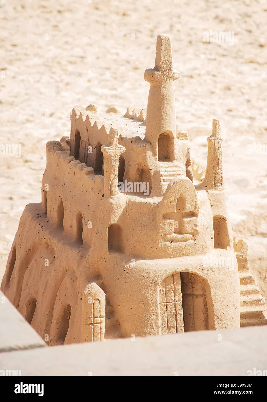 Church made from sand on the beach Stock Photo - Alamy