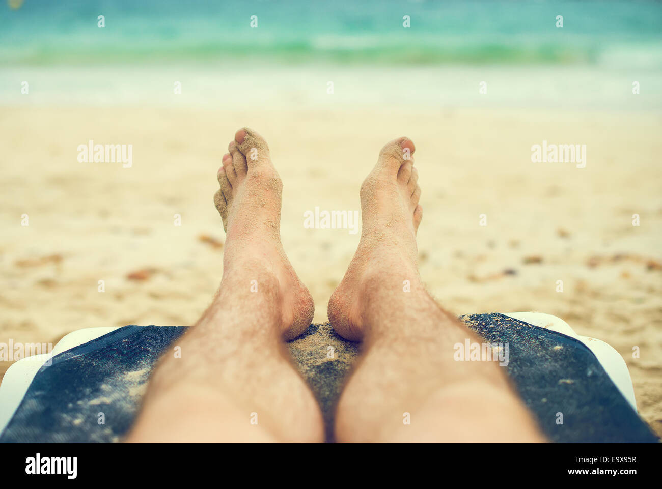 Hairy man beach hi-res stock photography and images - Alamy