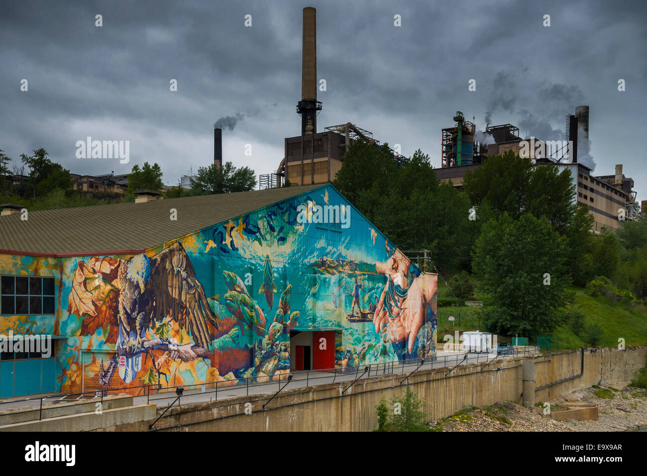 Mural cominco smelter trail british hi-res stock photography and images ...