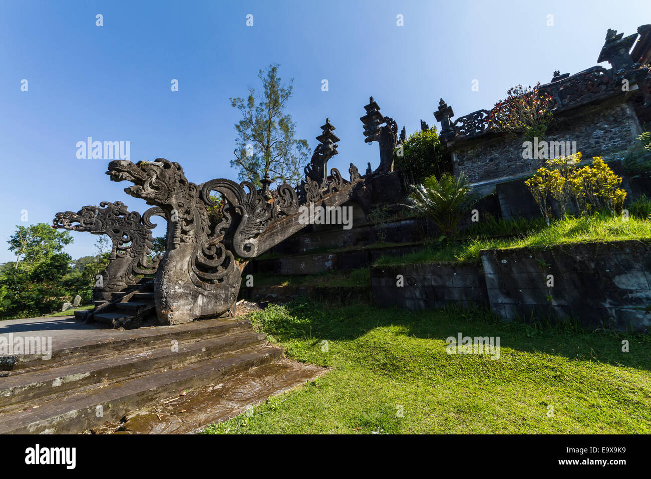 Staircase and split gate in the Mother Temple of Besakih, Bali ...