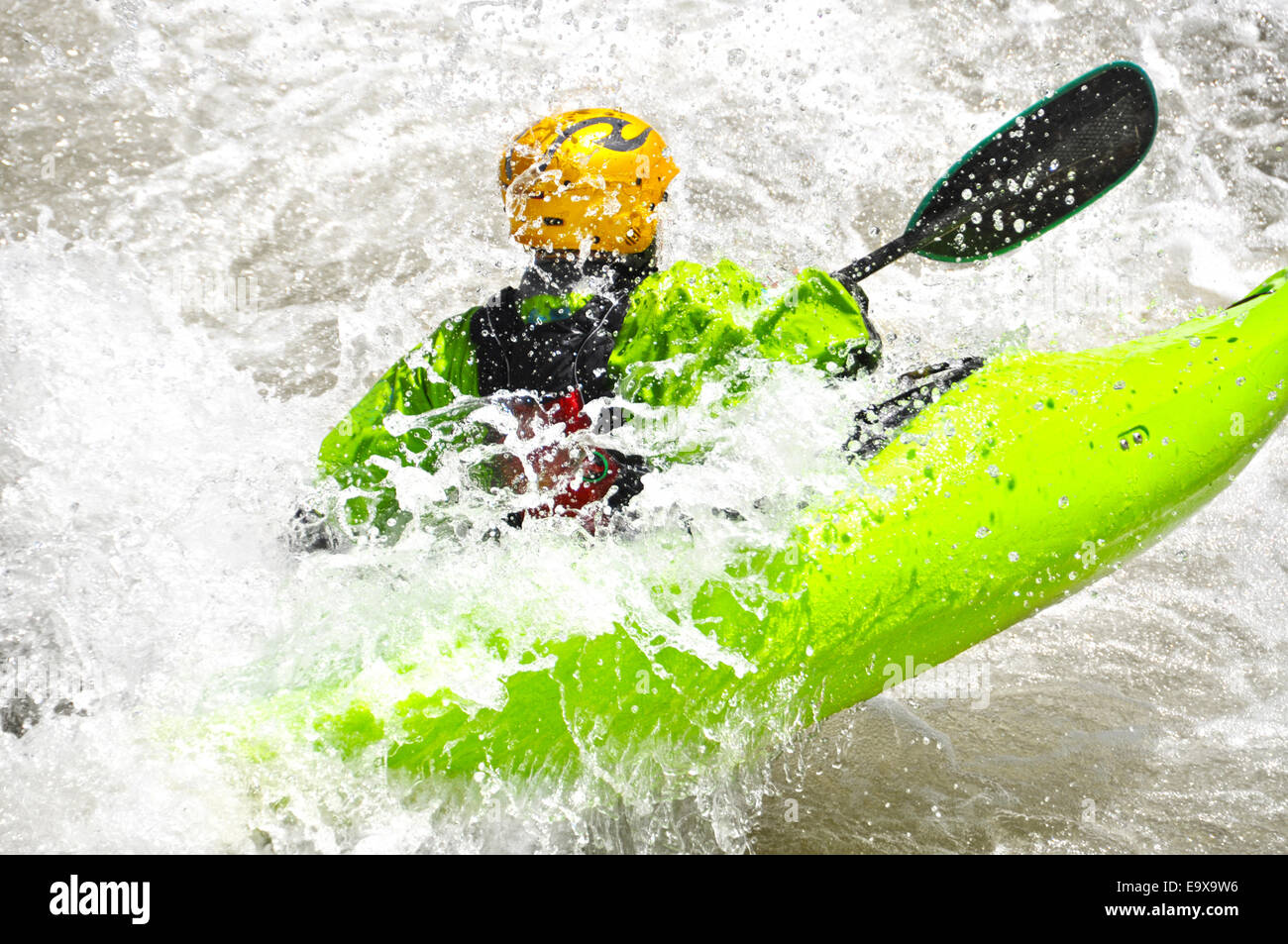 Kayaking as extreme and fun sport Stock Photo - Alamy