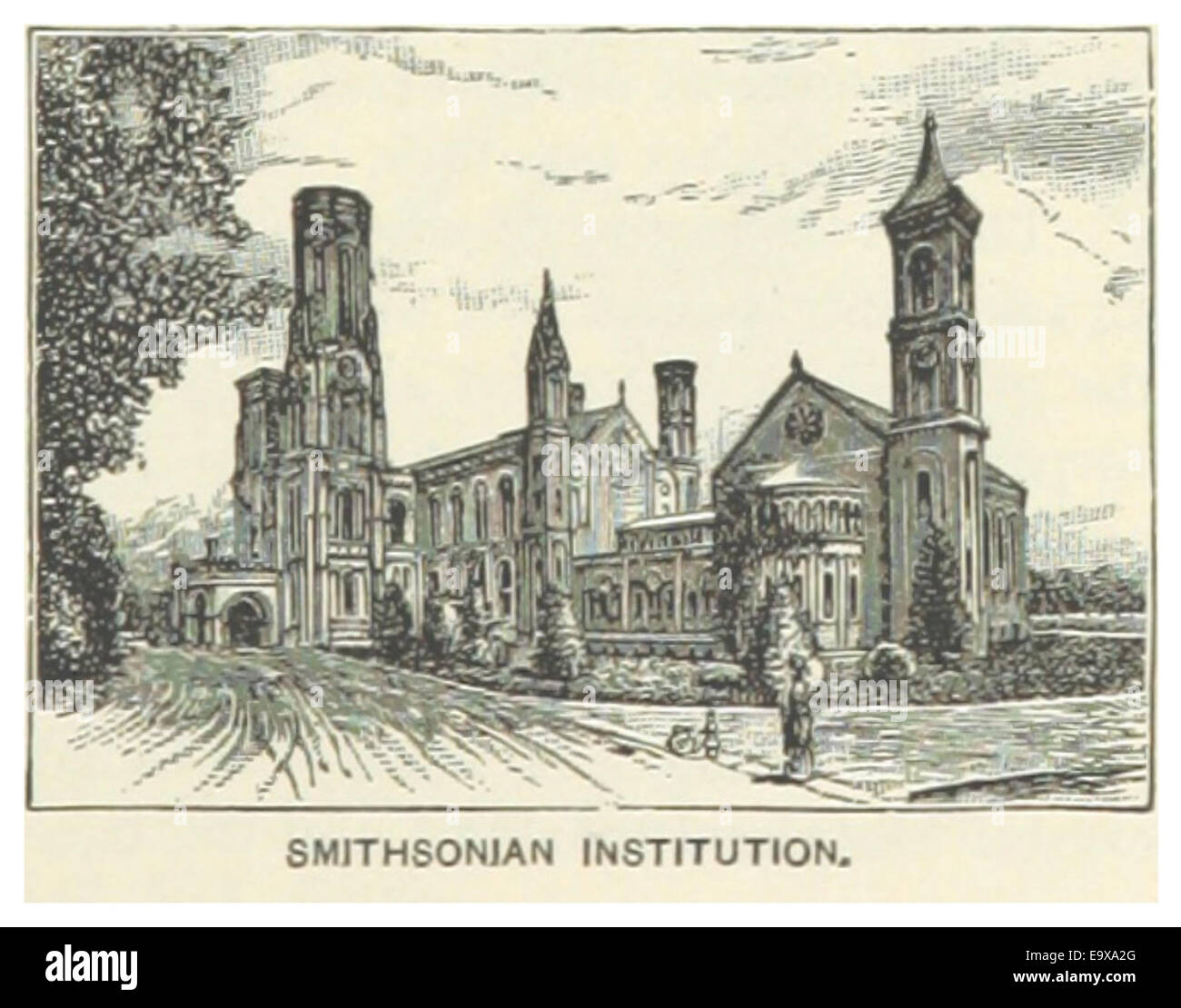 This 1891 document from Washington, D.C. (p161) highlights the Smithsonian Institute, a major ...