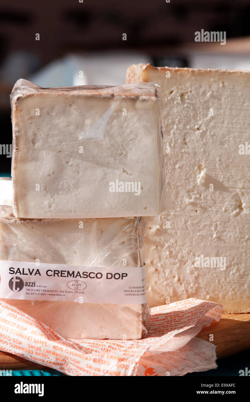 Italy, Lombardy, Crema, Salva Cremasco DOP Typical Cheese for Sale in ...