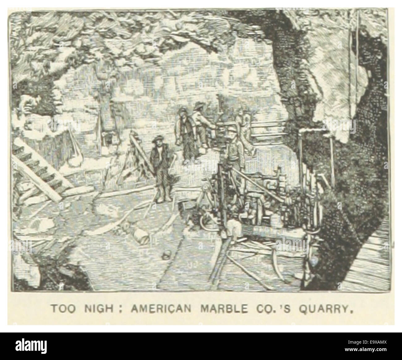 This 1891 illustration showcases the American Marble Company's quarry ...