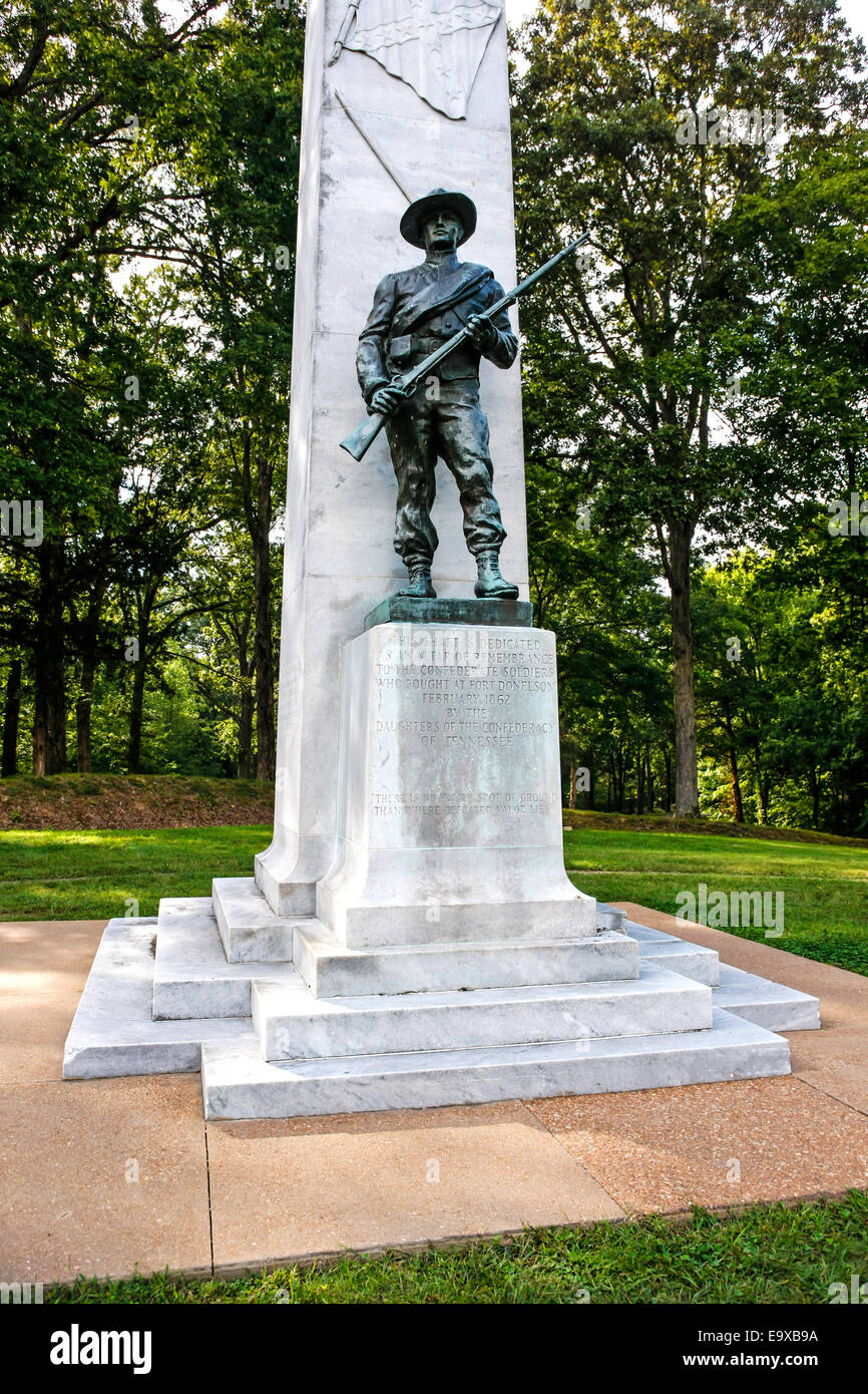 The Confederate War Memorial at Fort Donelson National Battlefield in ...