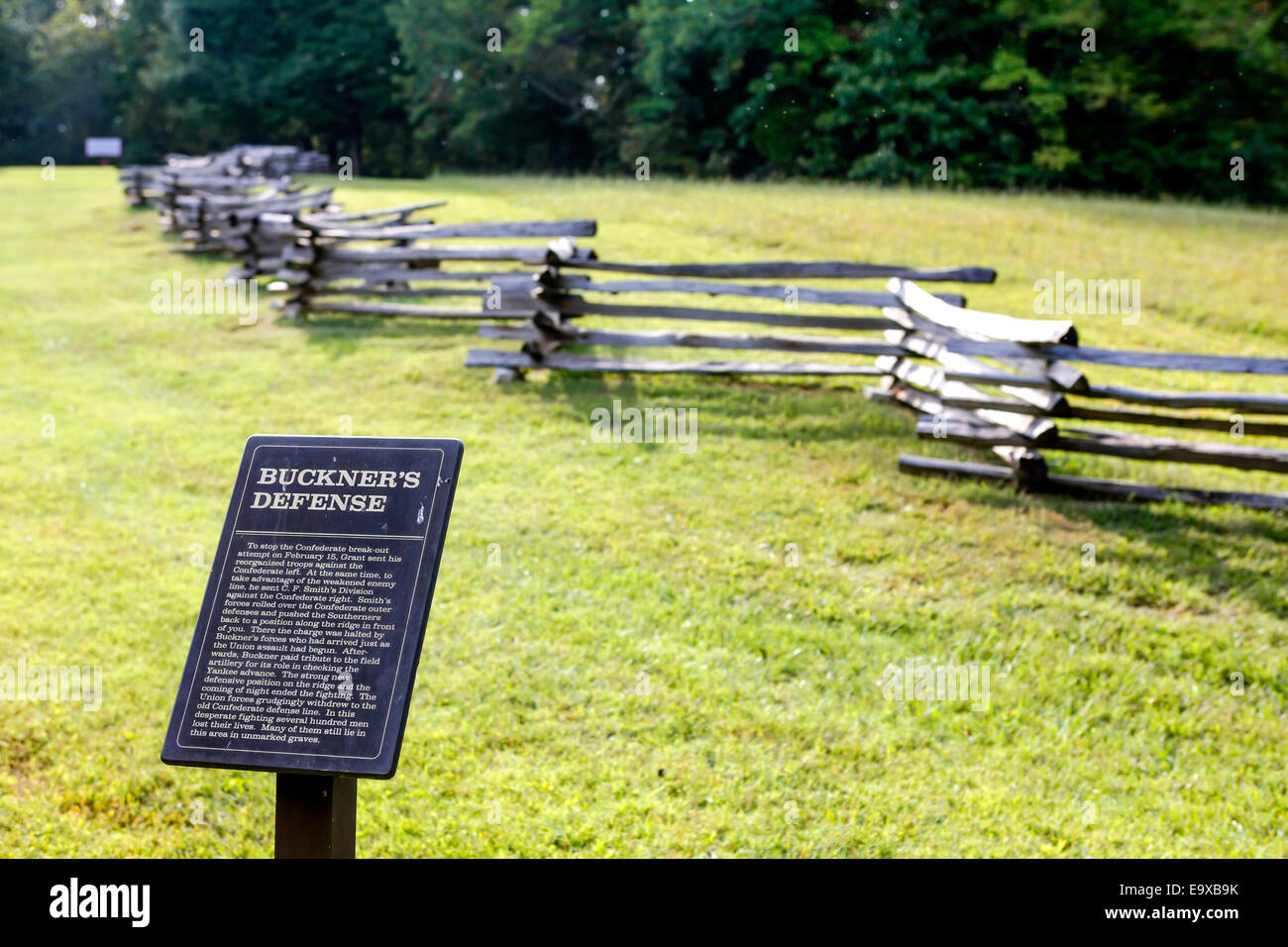 Buckner's Defense line of the Confederate Army at Fort Donelson ...
