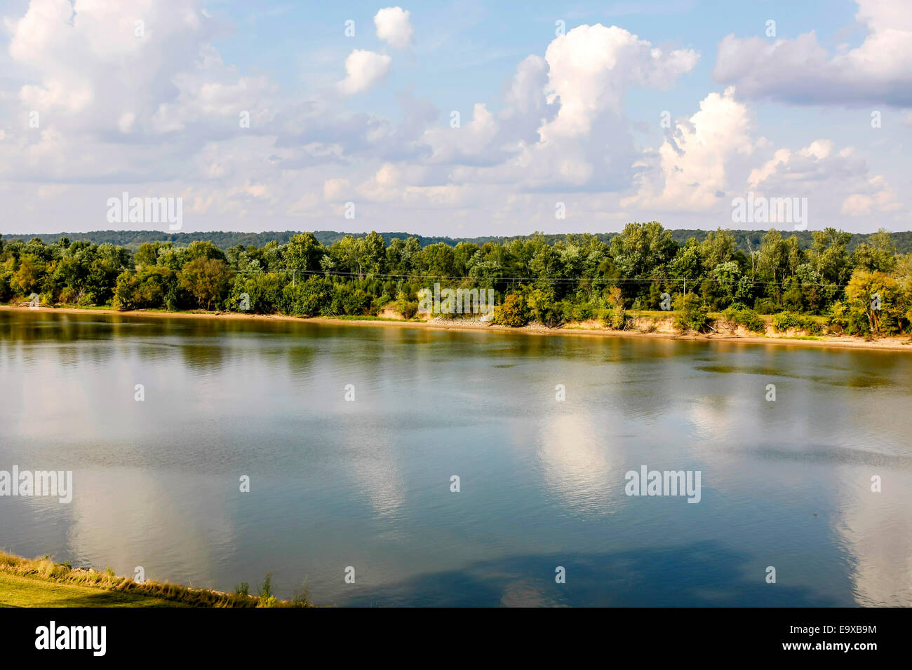 View of the historic Cumberland River at Fort Donelson near Dover in ...