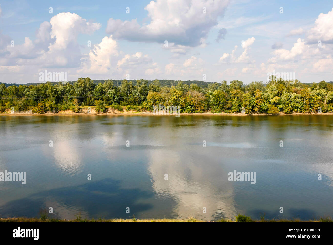 View of the historic Cumberland River at Fort Donelson near Dover in ...