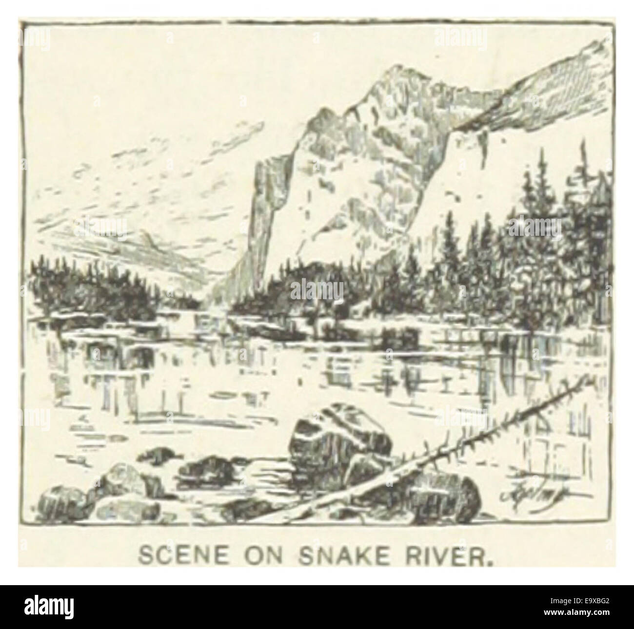 US-ID(1891) p197 SCENE ON SNAKE RIVER Stock Photo - Alamy