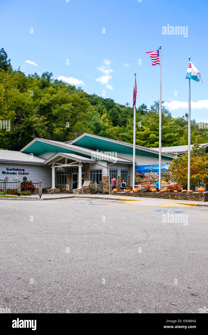 Gatlinburg Welcome Center in Tennessee Stock Photo - Alamy