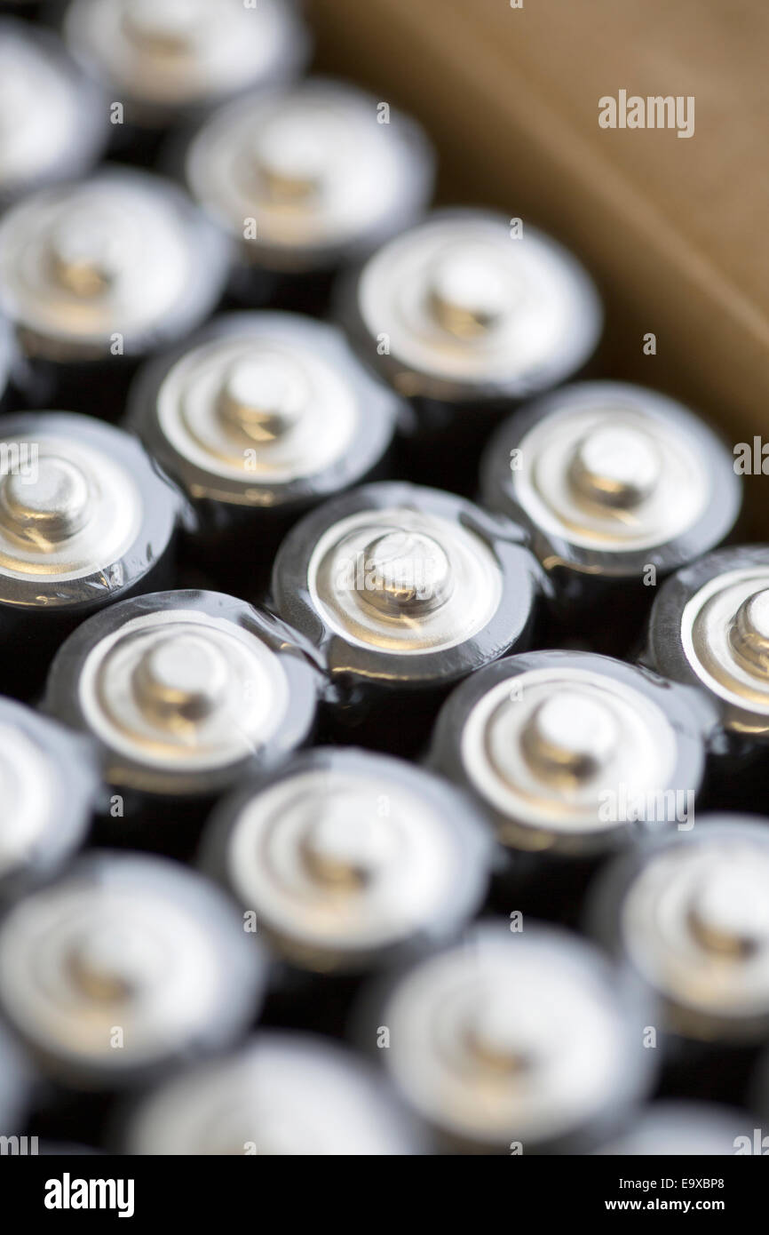 AA Batteries storage pack Stock Photo - Alamy