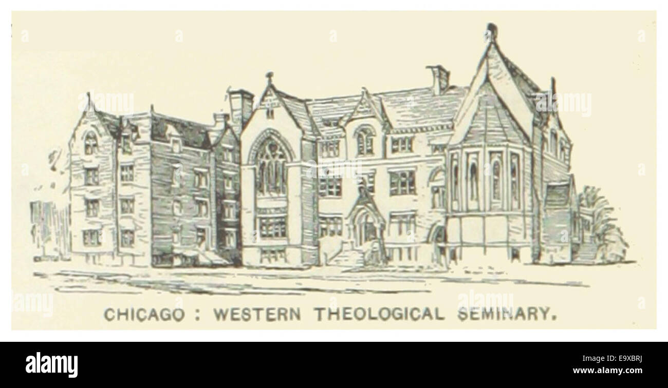 An 1891 illustration showcasing the Western Theological Seminary in ...