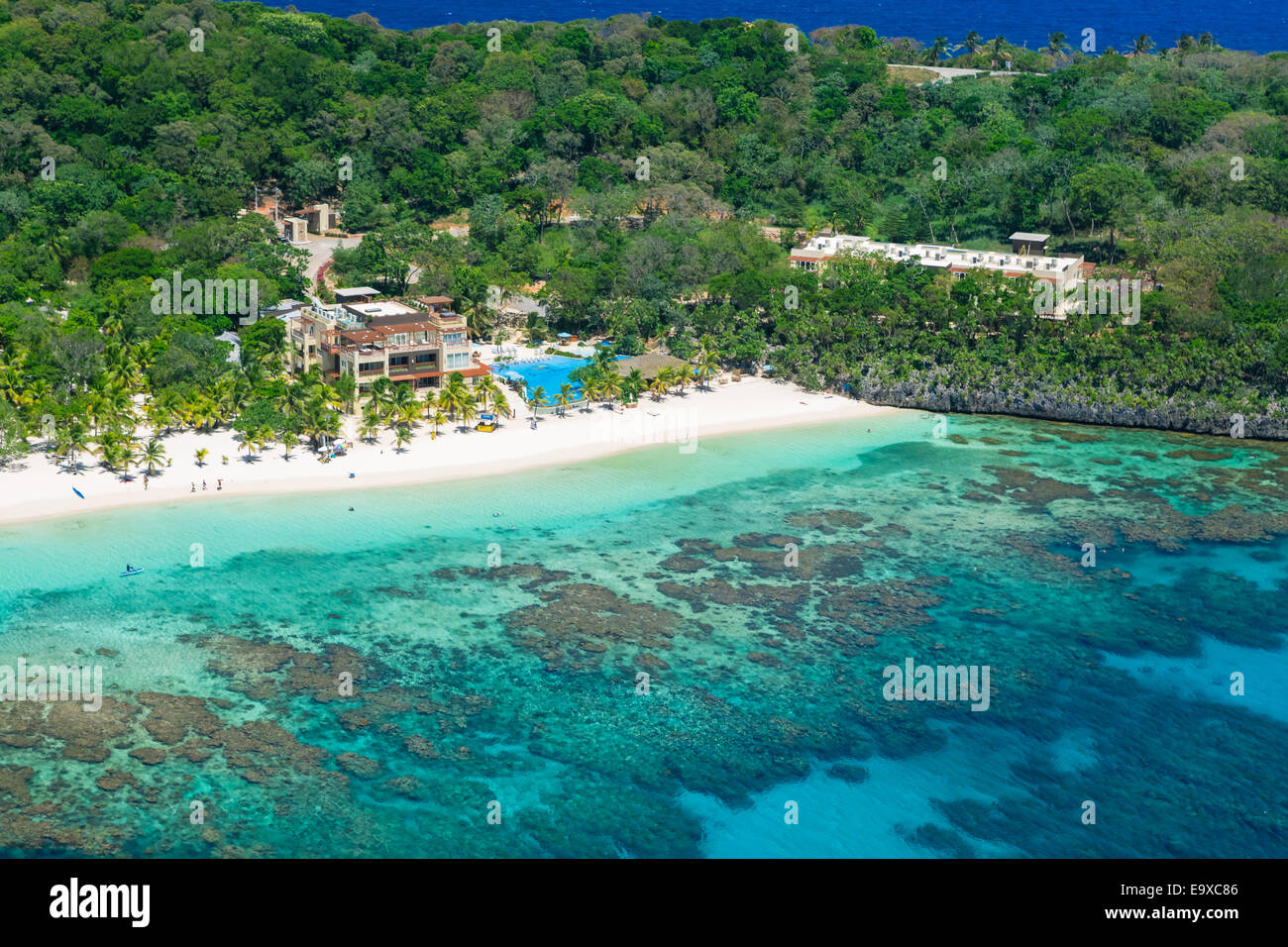 Aerial photo of Roatan island's West Bay Stock Photo - Alamy