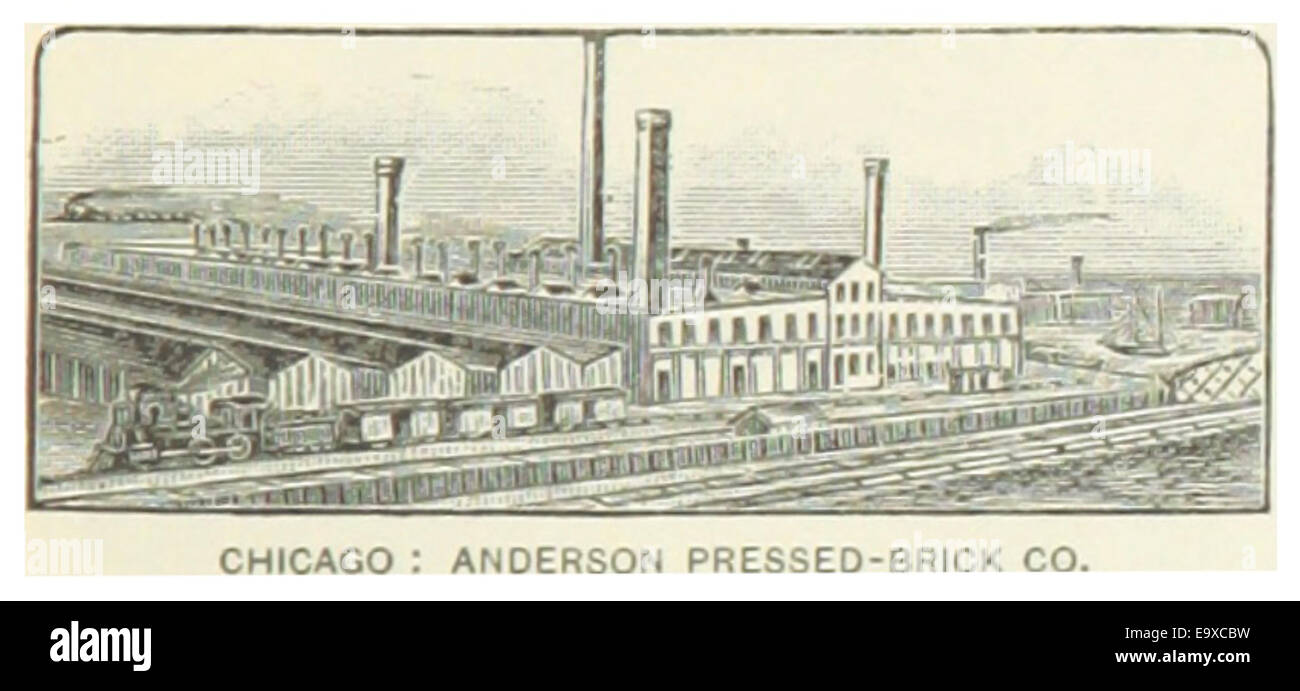 This 1891 illustration depicts the Anderson Pressed-Brick Company in ...