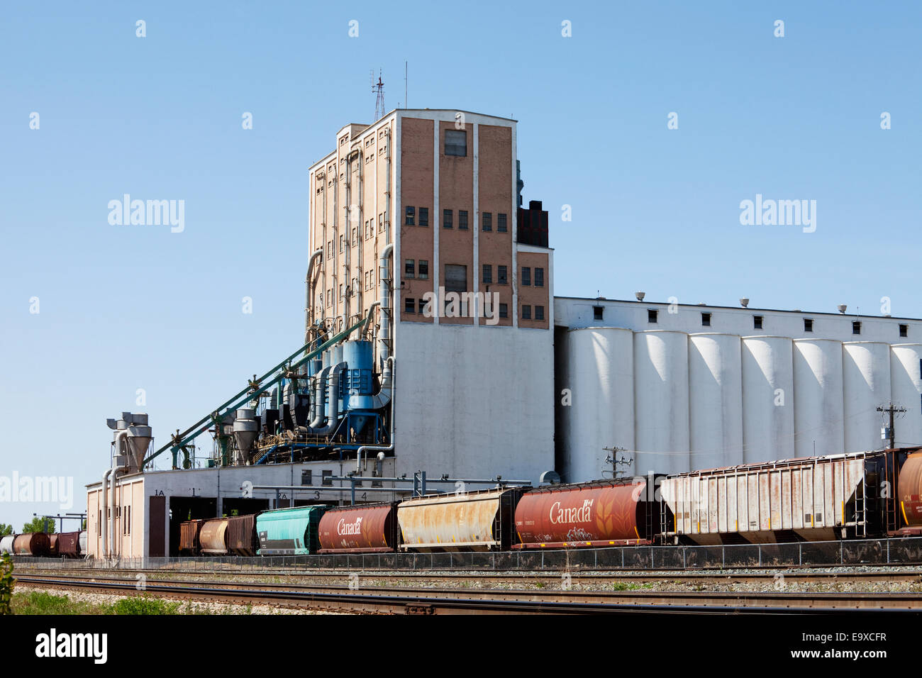 Grain terminal on rail line; Edmonton, Alberta, Canada Stock Photo - Alamy