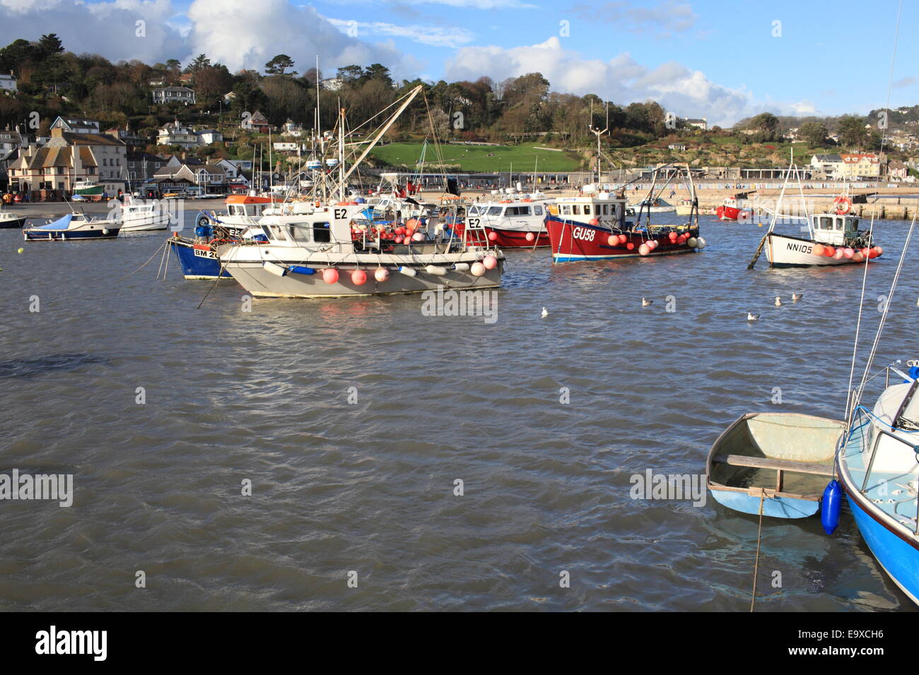 Autumn view of Lyme Regis harbour, Dorset, England, UK Stock Photo - Alamy