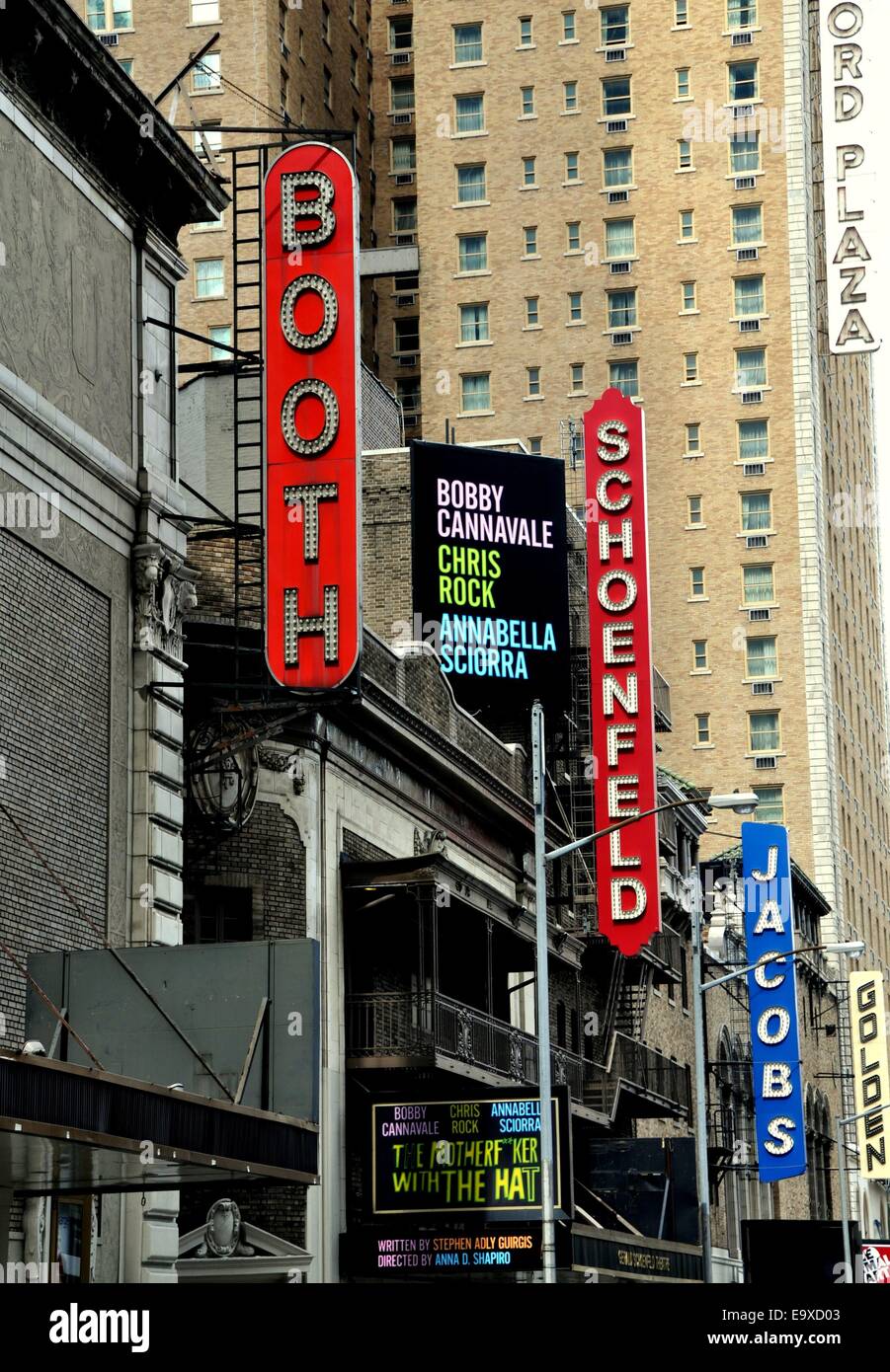 NYC: View along West 45th Street in the heart of Manhattan's theatre ...