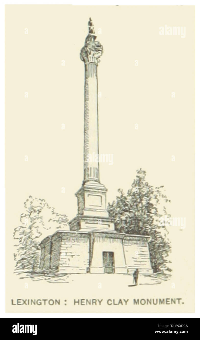 This 1891 illustration features the Henry Clay Monument in Lexington ...