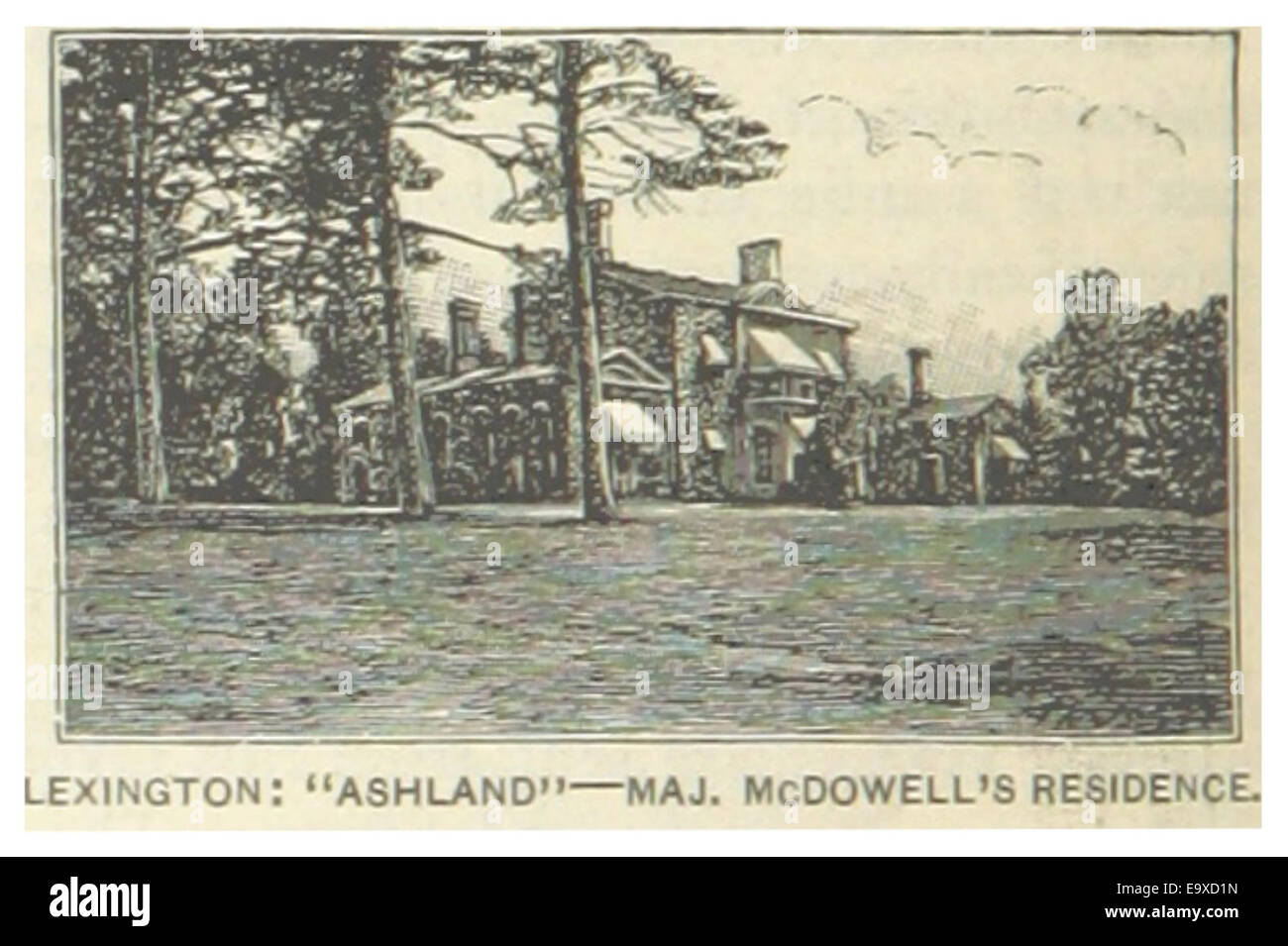 This 1891 illustration depicts the residence of Major McDowell in ...
