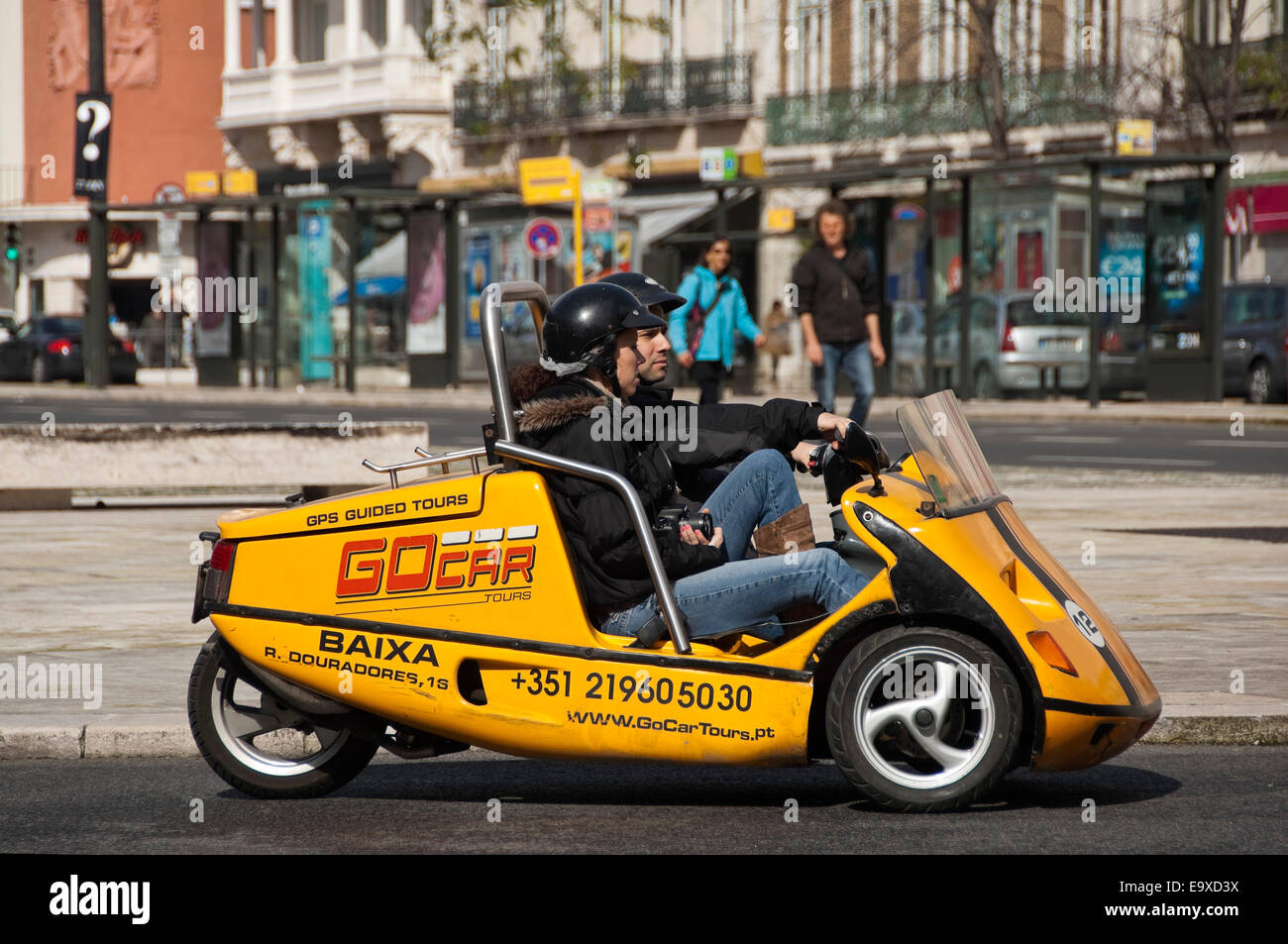 Horizontal view of a Trigger GoCar in Lisbon Stock Photo - Alamy