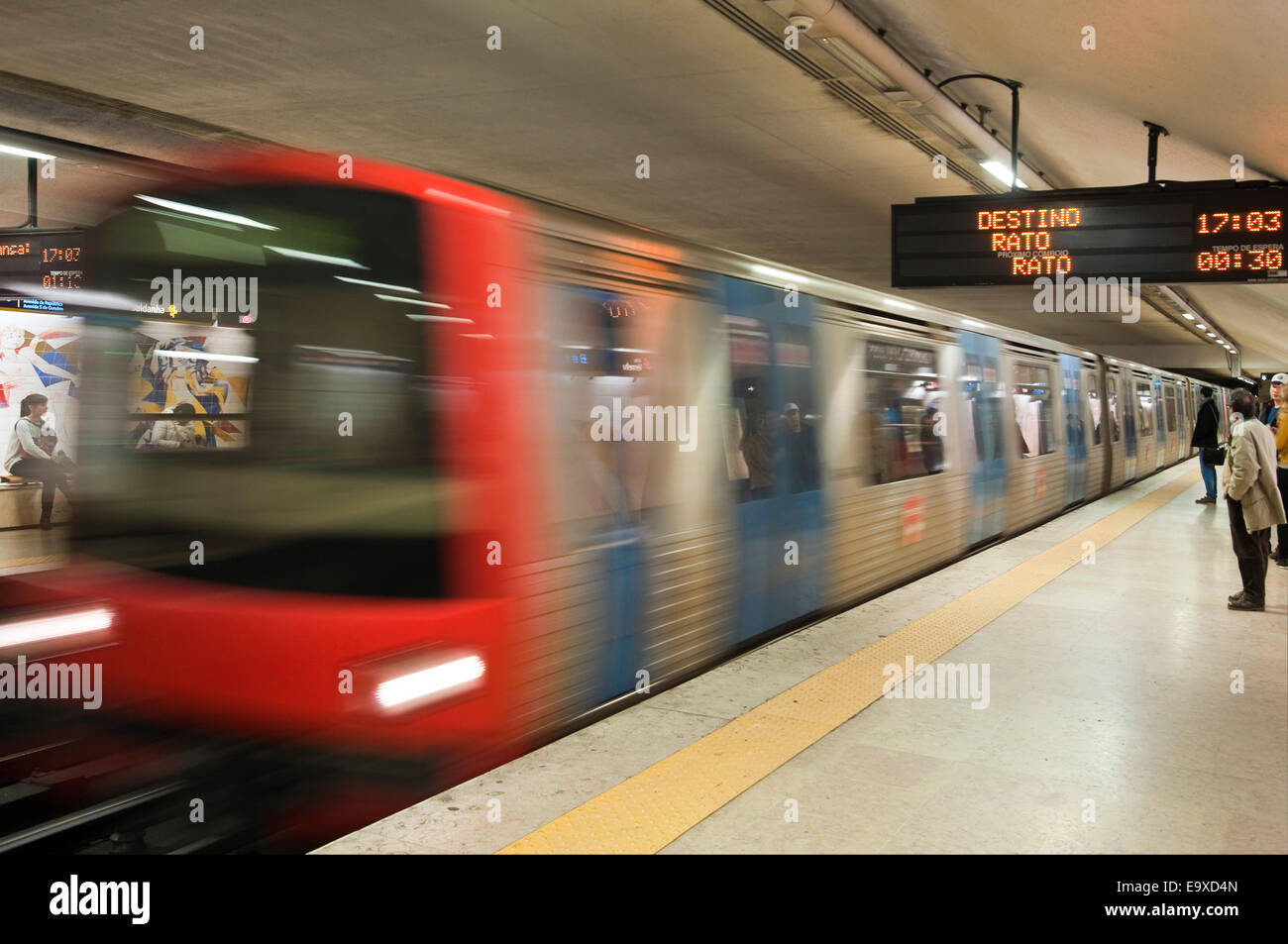 Horizontal view of the Metro in Lisbon Stock Photo - Alamy