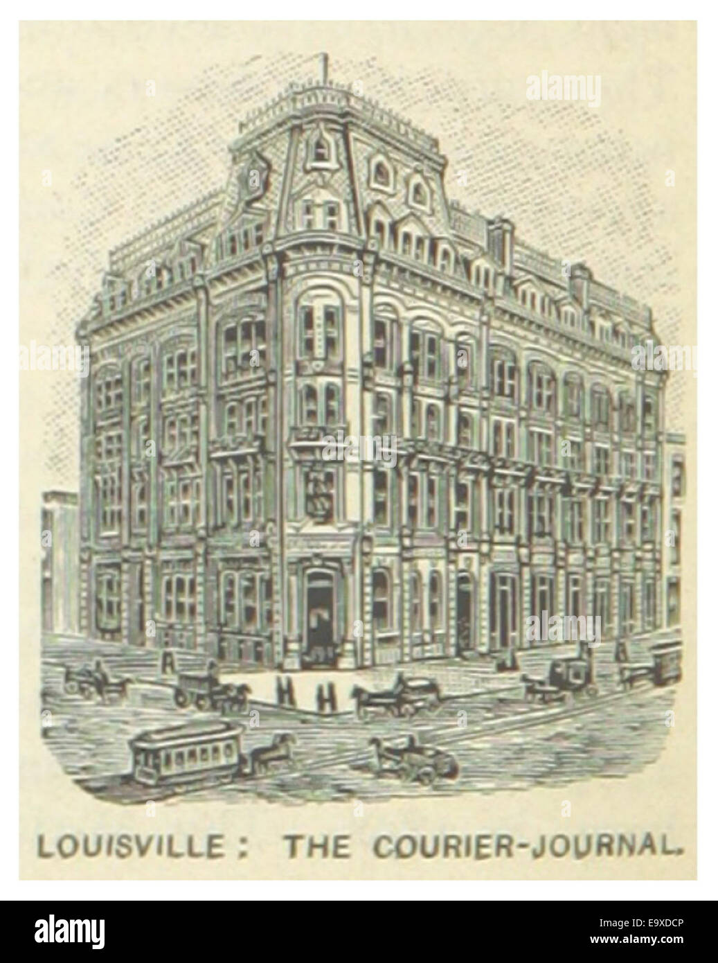 An 1891 illustration of The Courier-Journal building in Louisville ...
