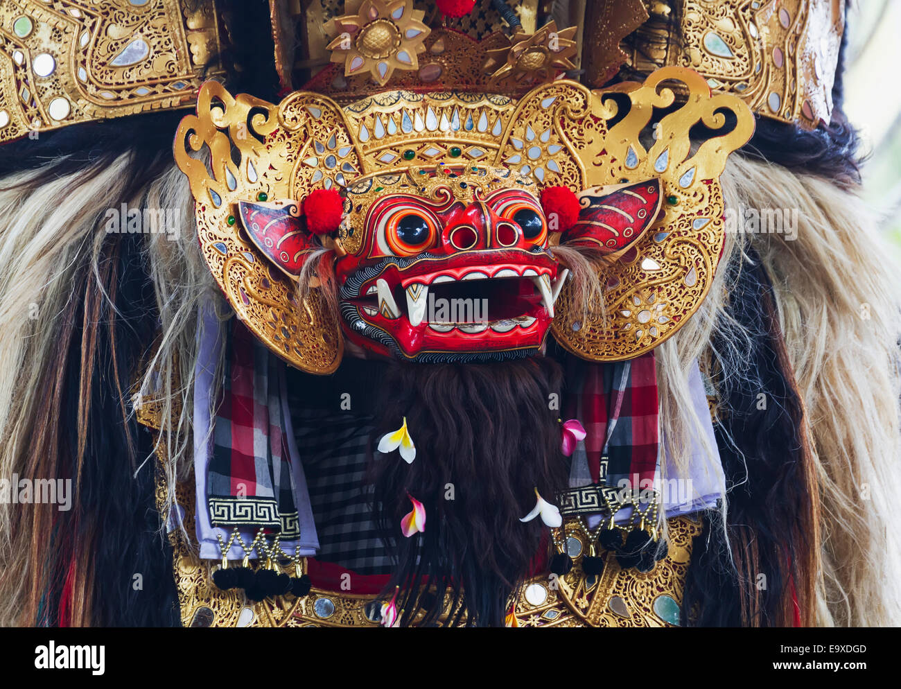 Barong, a mythical lion-like creature in a Barong dance performance in ...