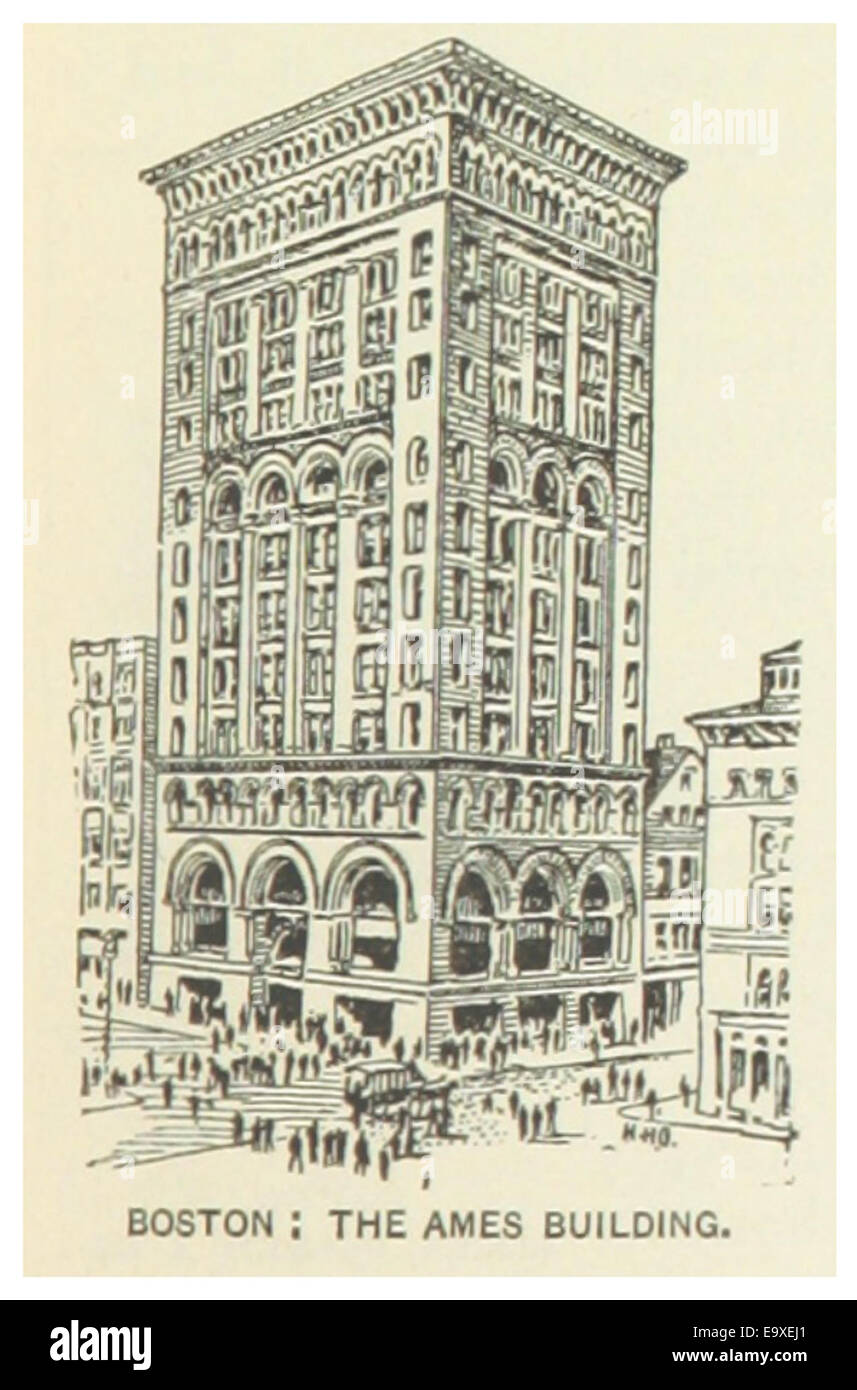 This 1891 illustration shows the Ames Building in Boston, highlighting ...