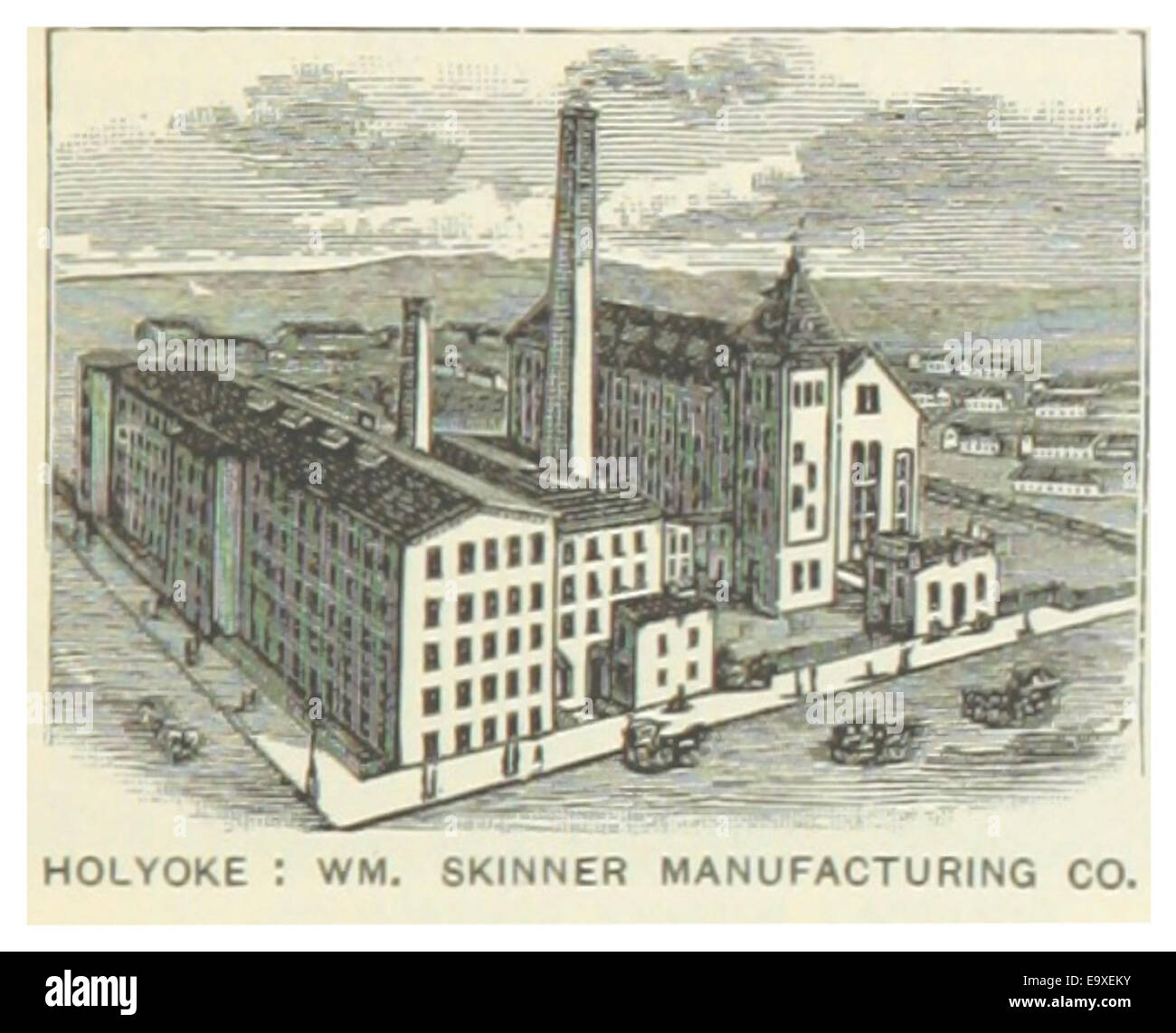 This 1891 illustration depicts the William Skinner Manufacturing ...