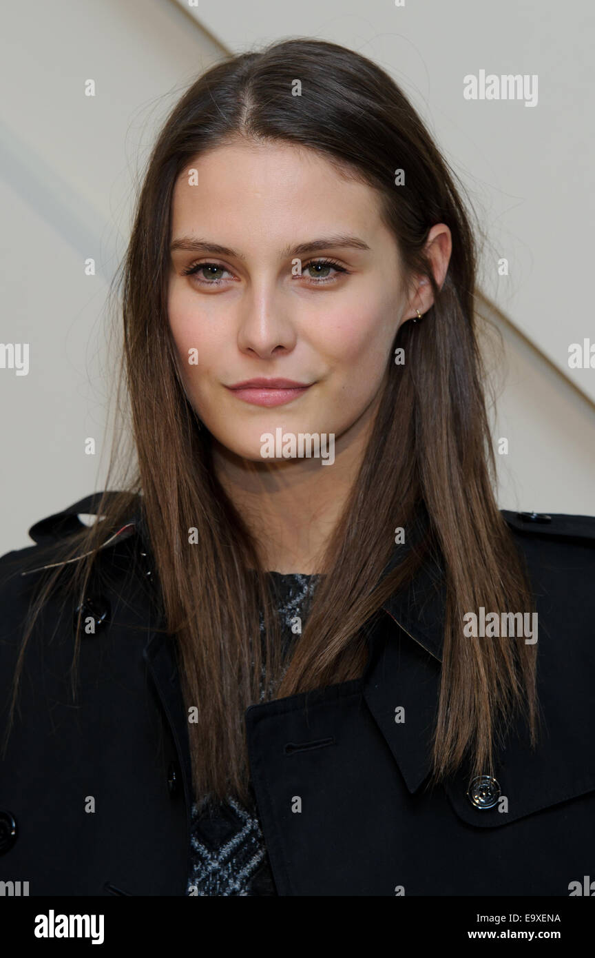 Charlotte Wiggins arrives for the Burberry Festive Campaign Launch ...