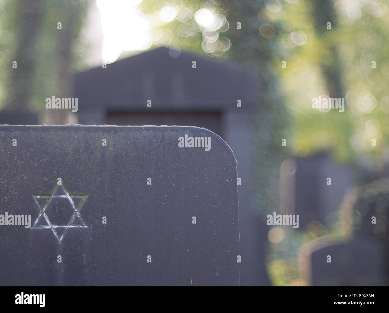 Star of David on an old tombstone Stock Photo - Alamy