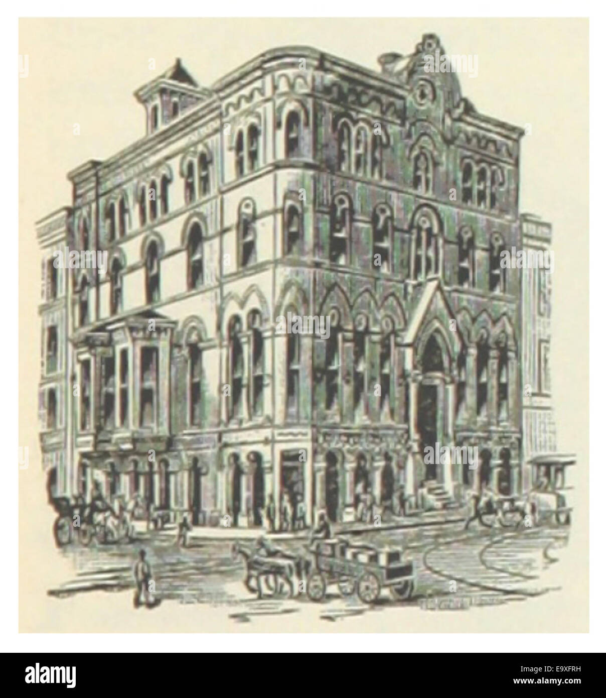 An 1891 illustration of the Alex Brown & Sons Bankhouse in Baltimore ...