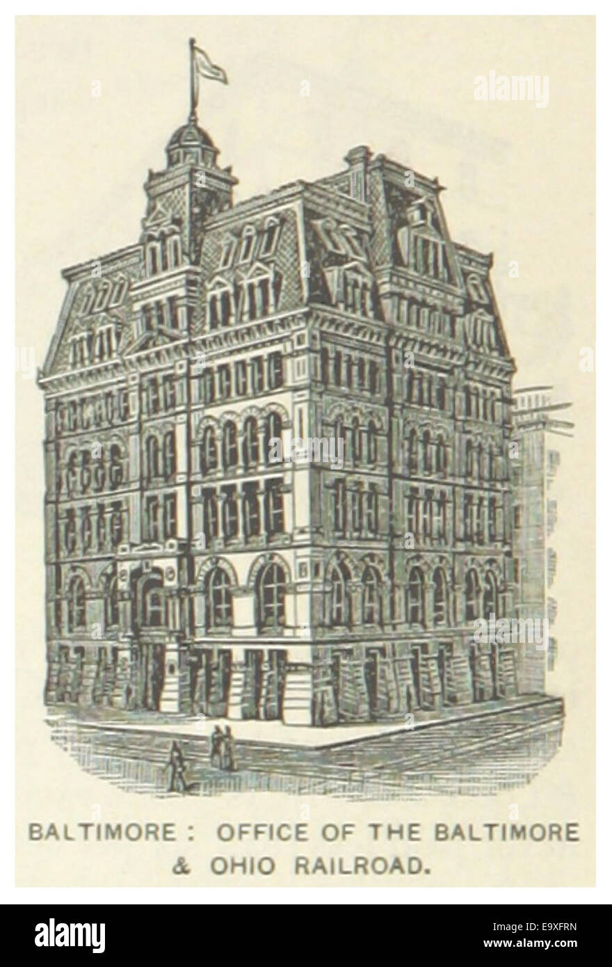 US-MD(1891) p338 BALTIMORE, OFFICE OF THE BALTIMORE AND OHIO RAILROAD ...