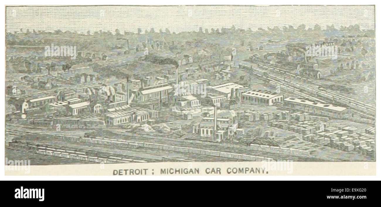 This 1891 illustration of the Detroit, Michigan Car Company captures ...