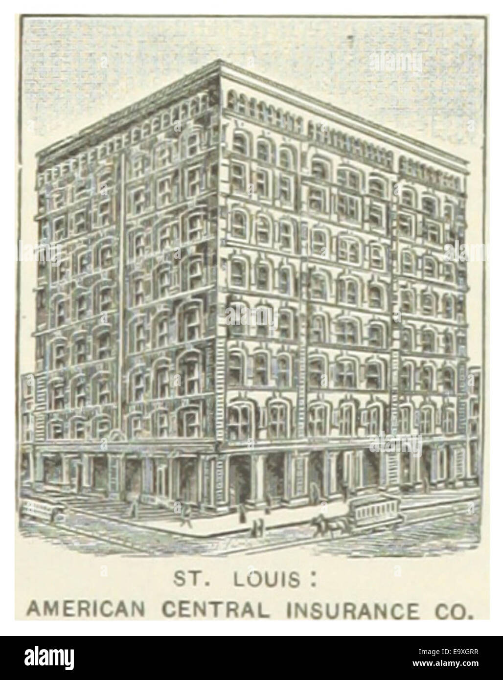 This 1891 illustration depicts the American Central Insurance Company ...