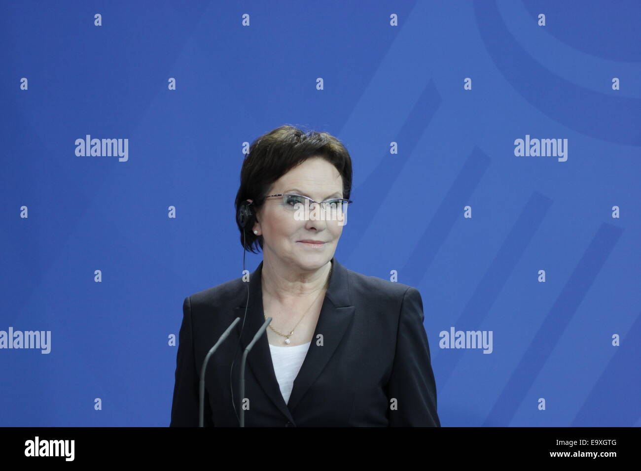Ewa Kopacz and Angela Merkel hold press conference during official ...