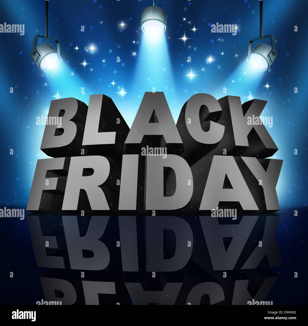 Black friday sale banner sign as three dimensional text on a stage with ...