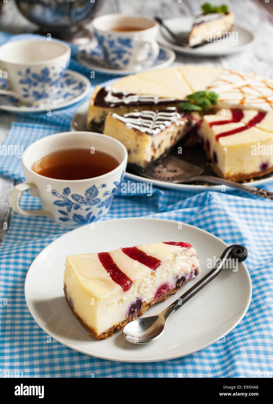 Cheesecake. Tea time Stock Photo - Alamy