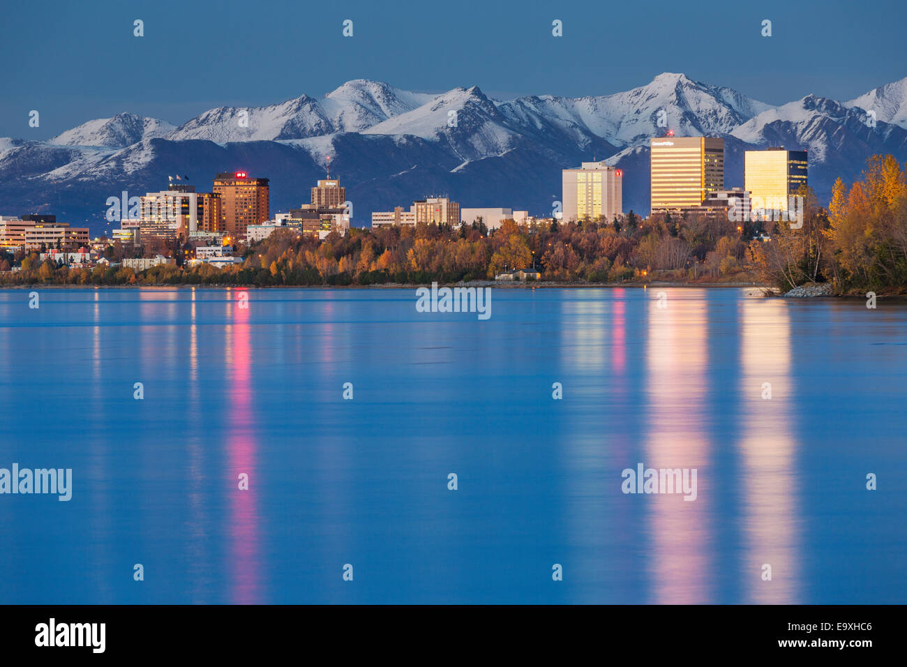 Anchorage skyline sunset knik hi-res stock photography and images - Alamy