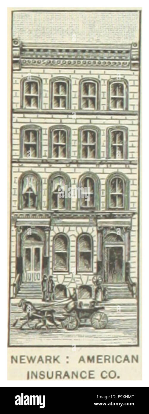 An 1891 illustration depicting the American Insurance Company ...