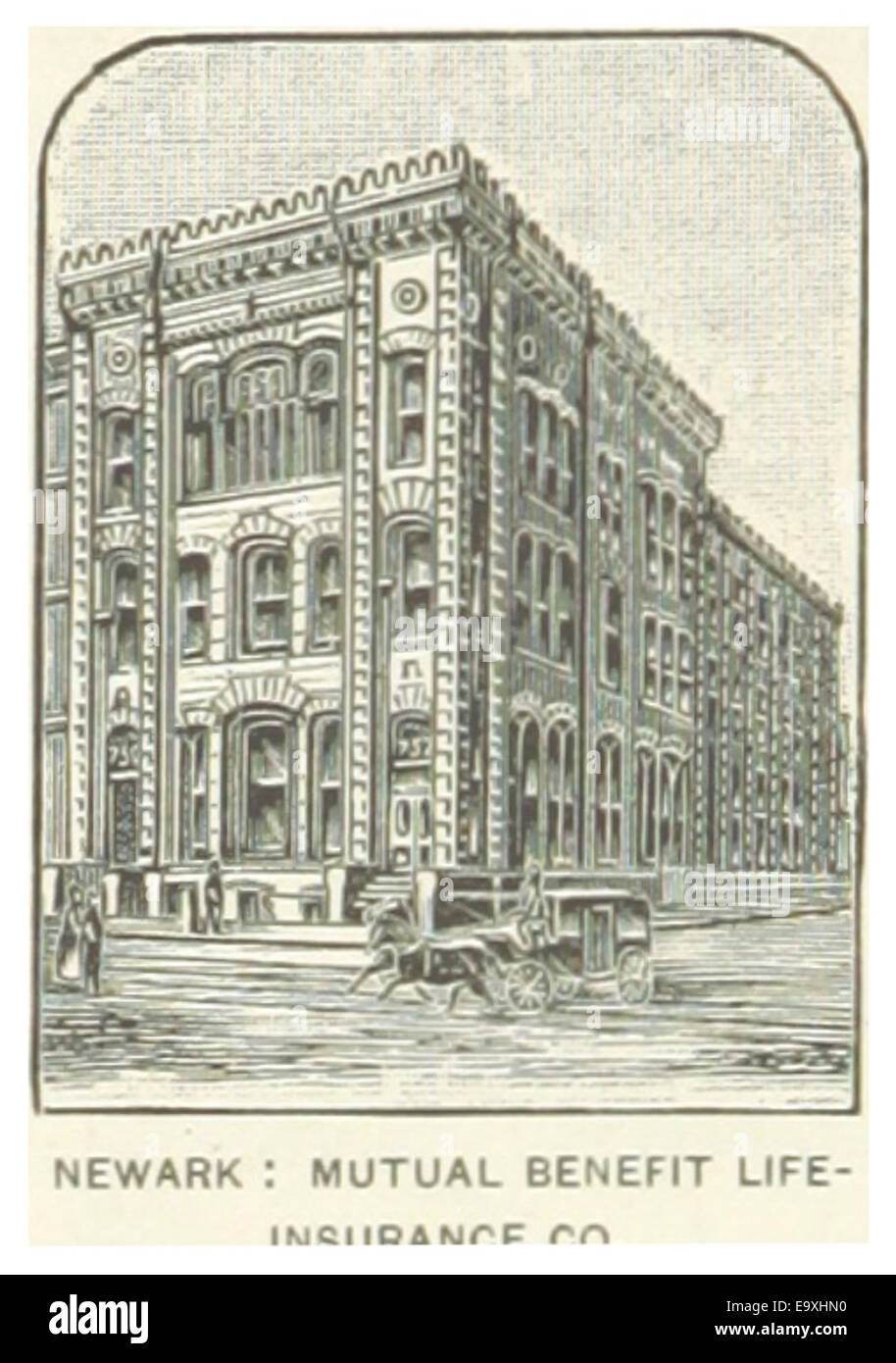An 1891 illustration depicting the Mutual Benefit Life Insurance ...