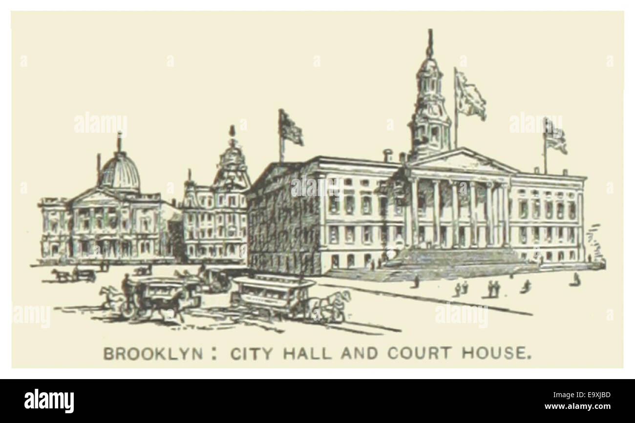 This 1891 illustration depicts the City Hall and Court House in ...