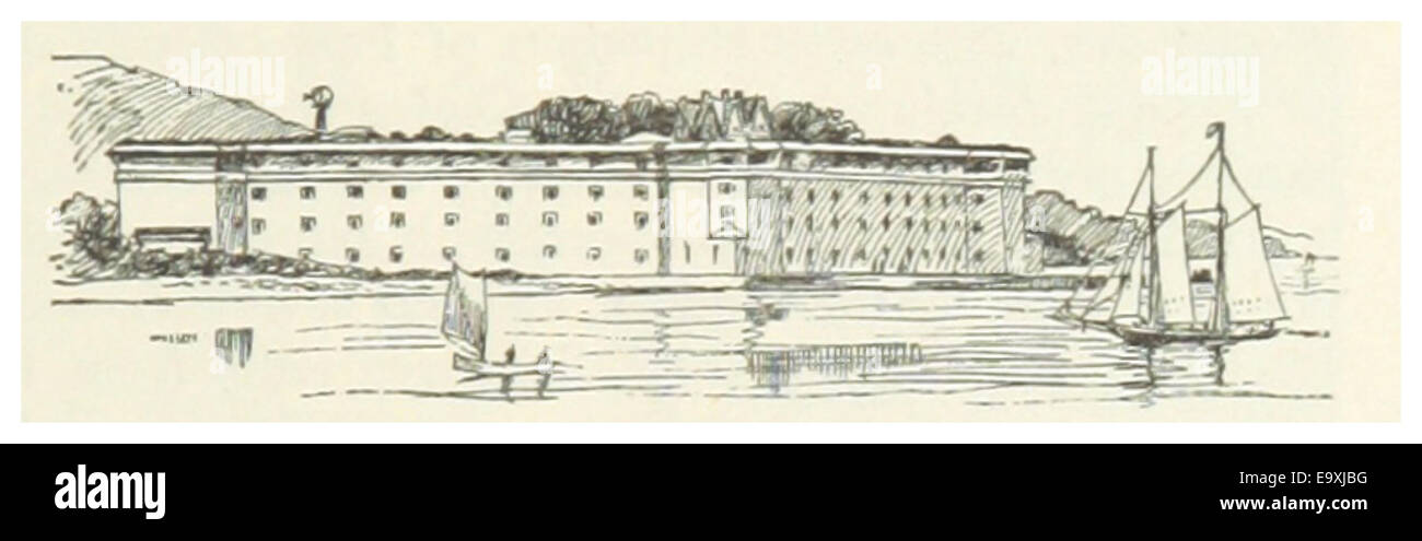 A 1891 map or illustration of Staten Island, New York, showing key ...