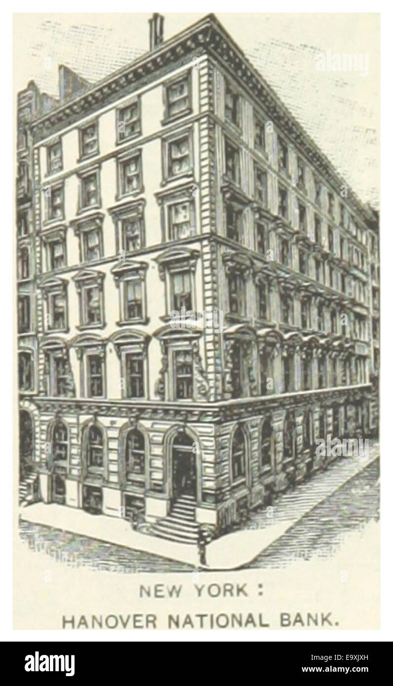 This 1891 illustration showcases the Hanover National Bank building in ...