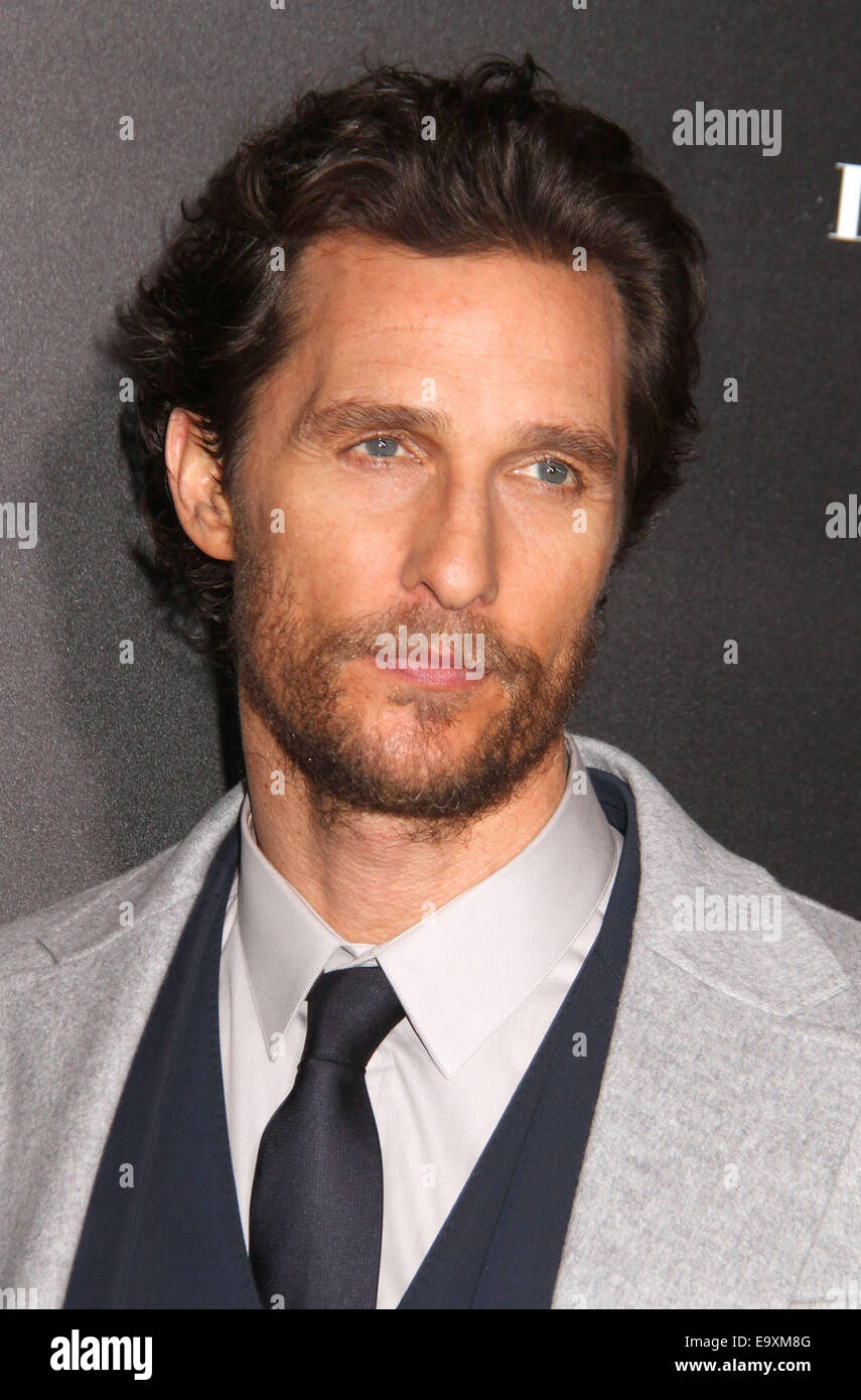 New York, New York, USA. 3rd Nov, 2014. Actor MATTHEW MCCONAUGHEY ...