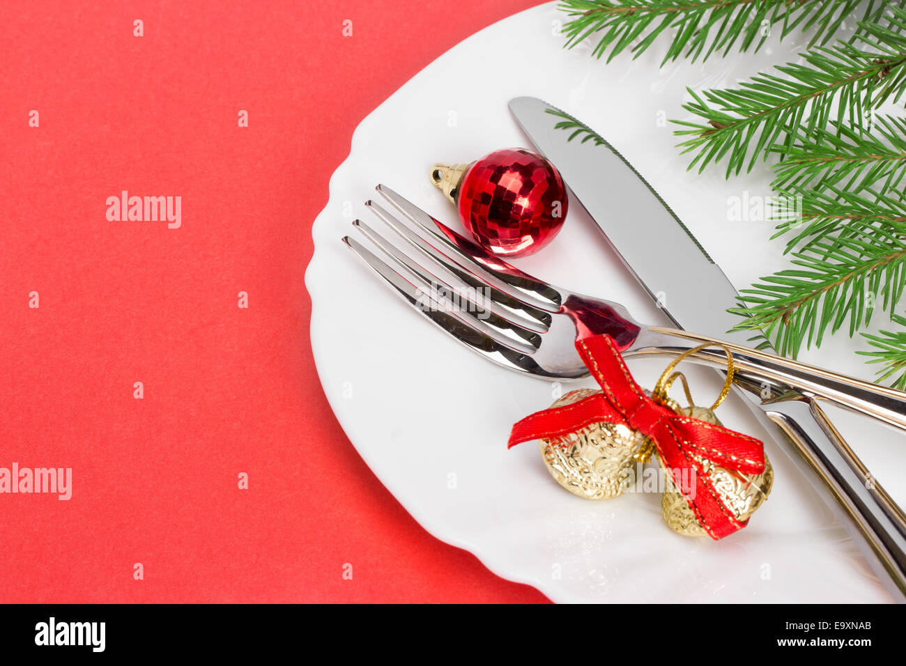 Christmas lunch plate glass hi-res stock photography and images - Alamy