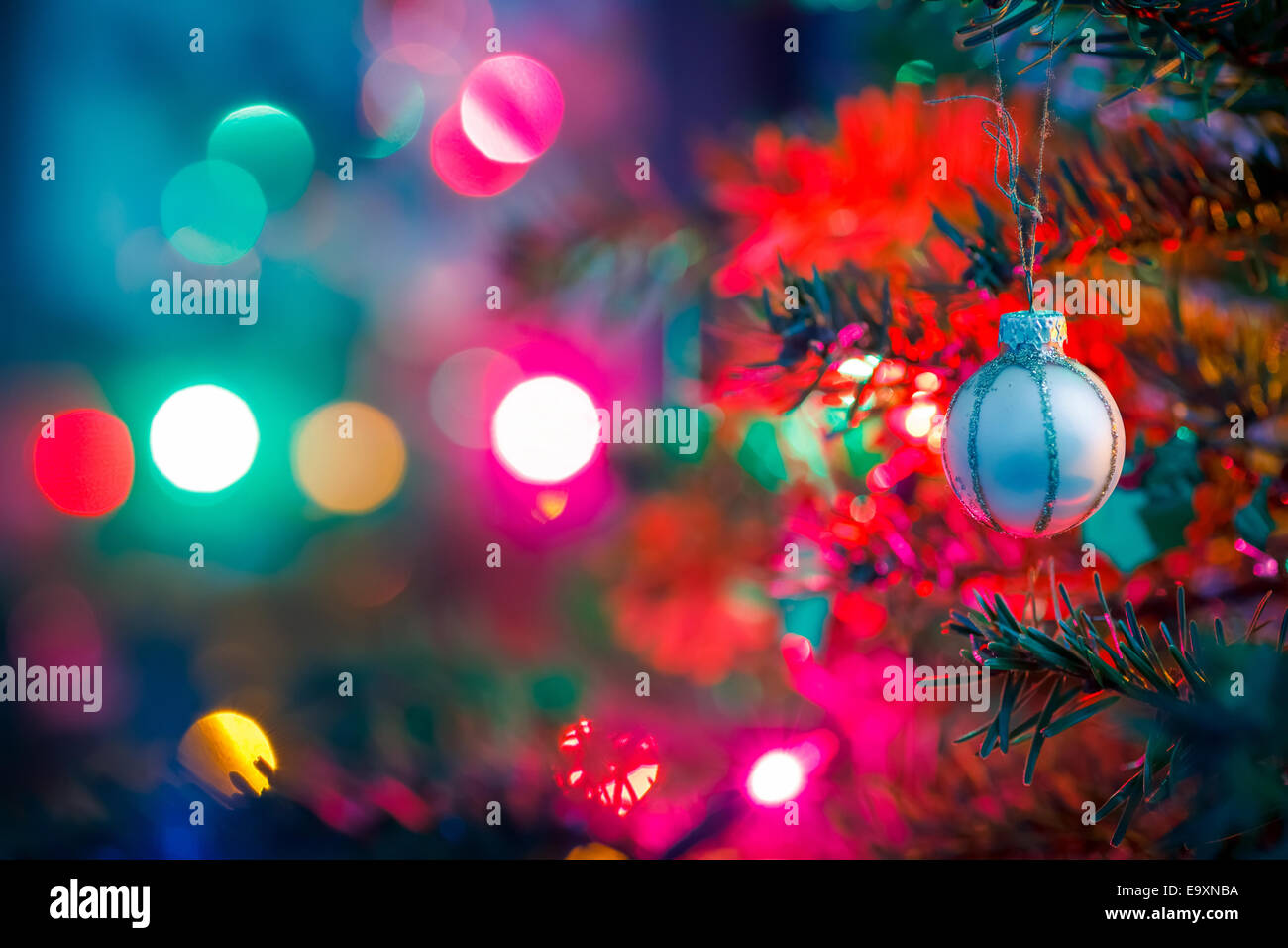 Decorated x-mas tree Stock Photo - Alamy